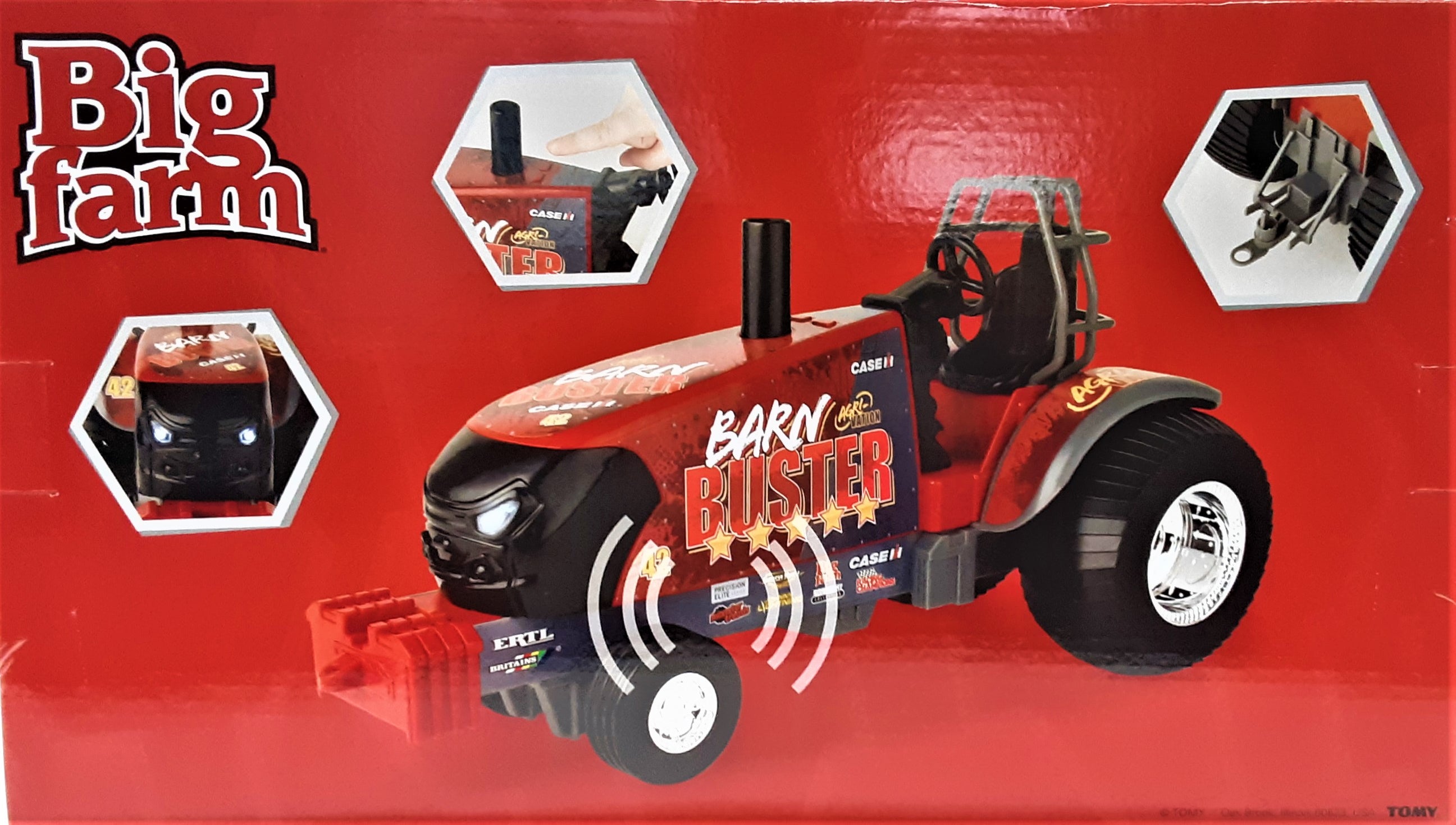 1/16 ERTL TOY BIG FARM CASE IH BARN BUSTER PULLER TRACTOR