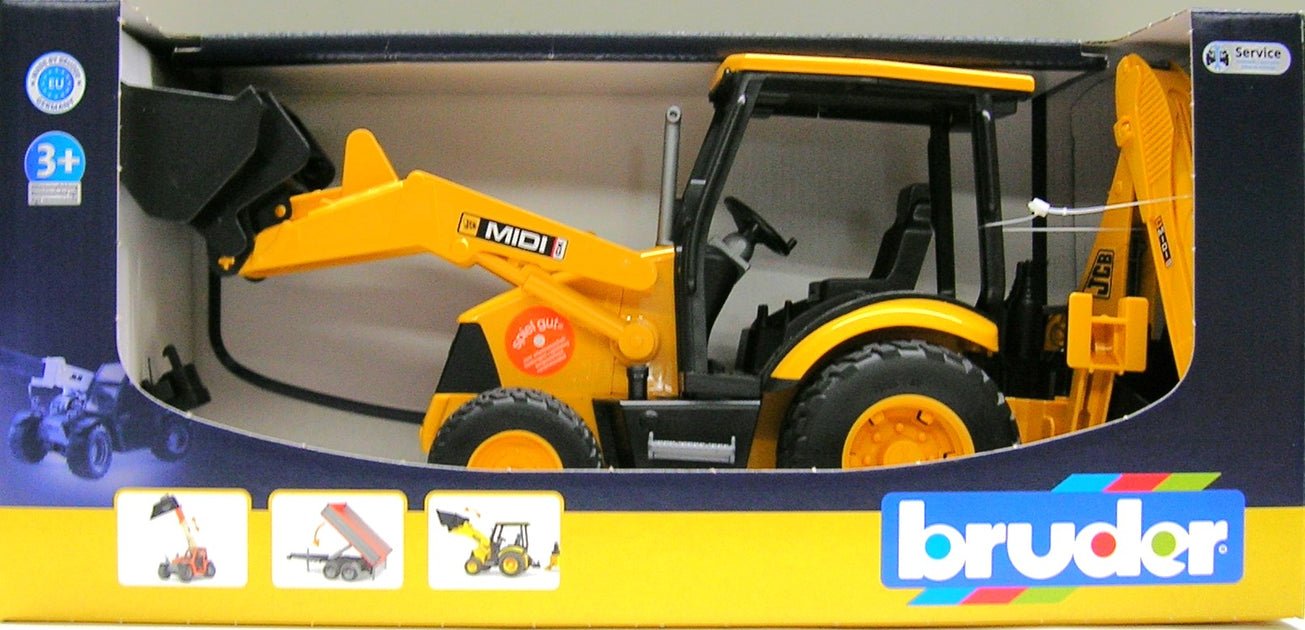 1/16 BRUDER TOY JCB MIDI CX EXCAVATOR TRACTOR