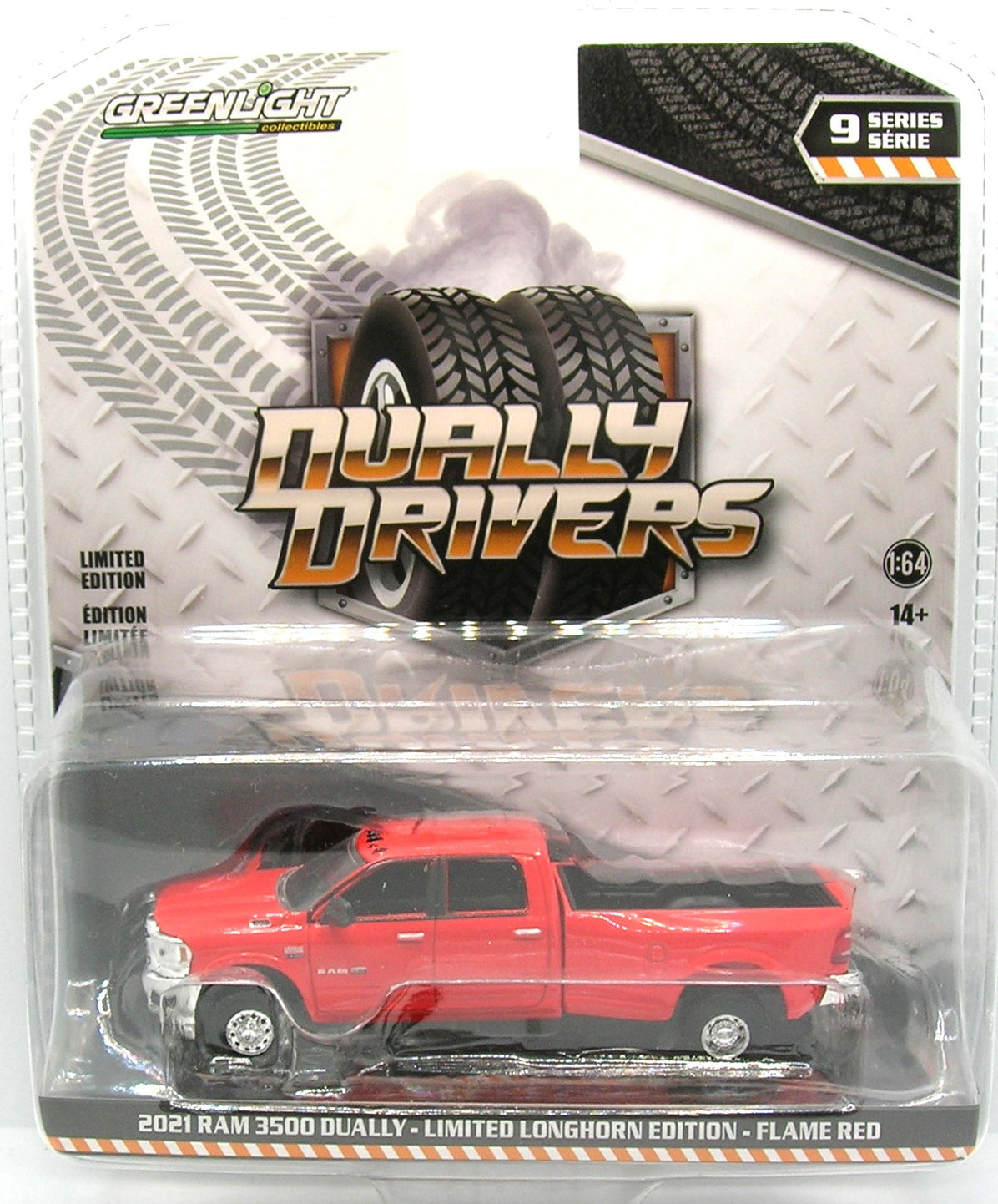 1/64 GREENLIGHT TOY DODGE RAM 2021 3500 DUALLY LONGHORN